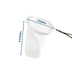 Thai Tea Filter (3 Inches) Reusable Traditional Thai style, Coffee/Tea Strainer, Cloth Tea Filter, Muslin Cloth Strainer, Made in Thailand