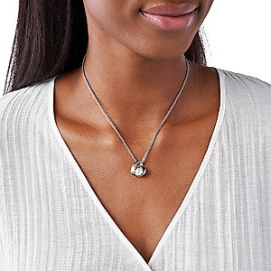 Skagen Agnethe Pearl Silver-Tone Pendant Necklace, 15" + 1.5" Extender