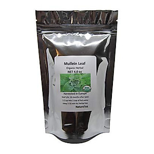 Mullein Leaf - Dried Verbascum thapsus Loose Tea from 100% Nature (4 oz)