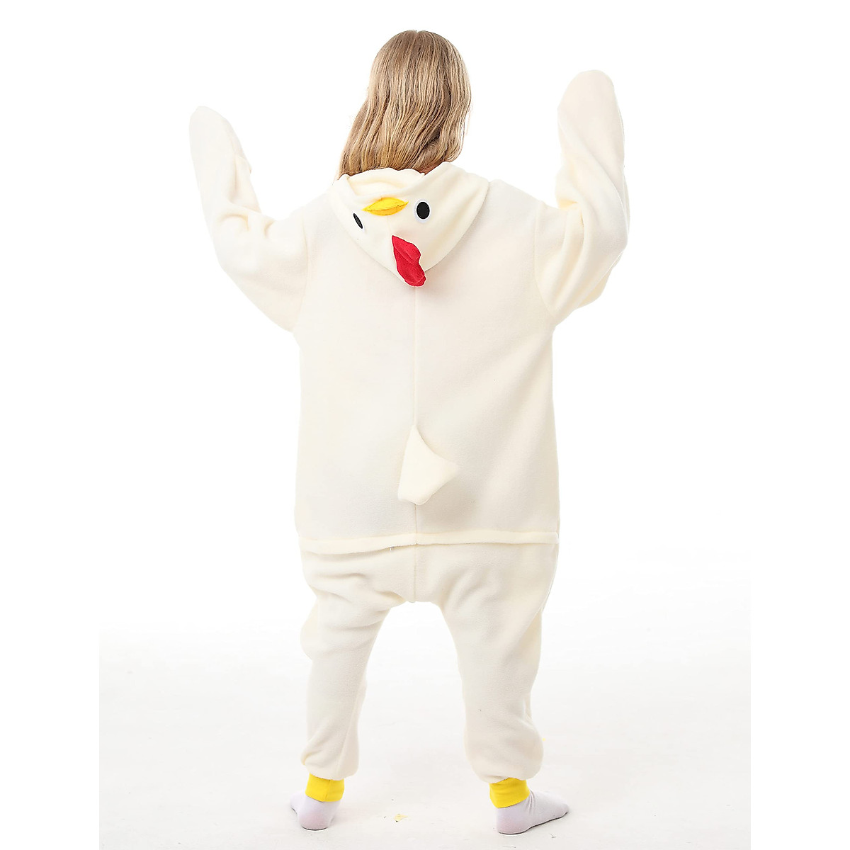 CANASOUR Unisex Halloween Kids Chicken Onesie For 5T Girls Costume Party Cosplay Pyjamas (Height 43-47”, 5T, Chicken)