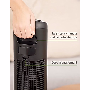 HOLMES 42" SmartConnect WI-FI Digital Tower Fan, ClearRead Display, Alexa Voice Control, 90° Oscillation, 5 Speeds, 4 Modes, 8-Hour Timer, Home, Bedroom or Office, Remote Control, Matte Black