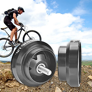 VGEBY Headset, Bike Bearing Headset Solid Aluminum Alloy Tapered Stack Headset Head Tube Straight Steerer Fork Bearing(Black) 1 1/8 Headset Threadless 1 1/8 Headset Threadless