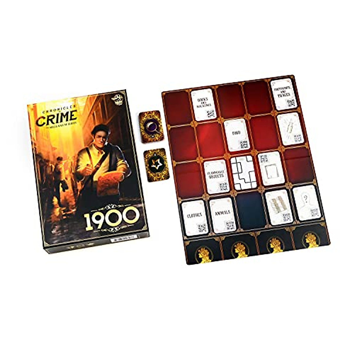 Chronicles of Crime Millennium 1900 Board Game - Immersive Detective Mystery Adventure, Cooperative Game for Kids and Adults, Ages 12+, 1-4 Players, 60-90 Minute Playtime, Made by Lucky Duck Games