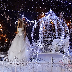 WATERGLIDE 1000 LED Christmas String Lights, 328 FT Green Wire LED Decorative Fairy Lights with Remote & 8 Modes, Waterproof for Outdoor Xmas Holiday Party Garden Wedding Home Decor, Cool White