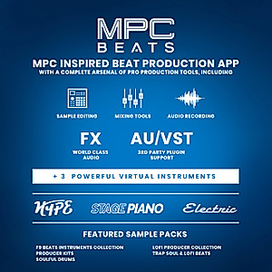 AKAI Professional LPD8 - USB MIDI Controller with 8 Responsive RGB MPC Drum Pads for Mac and PC, 8 Assignable Knobs and Music Production Software