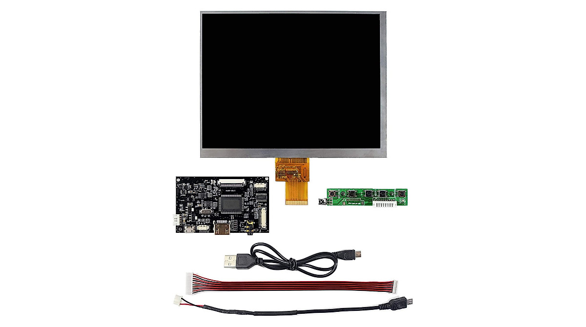 VSDISPLAY 8-Inch IPS LCD Screen with HD-MI Controller - Bright and Clear