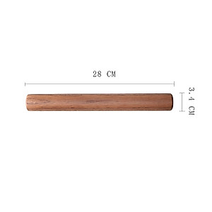 Muso Wood Small Rolling Pin for Baking,Wooden Rolling Pin 11 inches for Fondant, Pie Crust, Cookie, Pastry, Dough-Easy to Clean(Walnut)