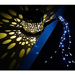 Elfengarden Solar Watering Can Solar Lights Outdoor Waterproof Decorative Metal Solar Yard Garden Stake Lights Lawn, Patio, Courtyard Decor Lights