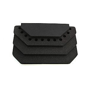 Polar Whale 3 Makeup Lipstick Stands Organizer Tray Pyramid Washable Waterproof Insert for Lipstick Nail Polish Home Bathroom Bedroom Office 11.5 x 7 x 2.25 Inches Black