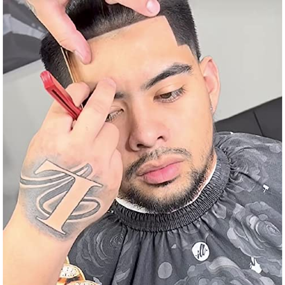 Crispy Linez Barber Turkish Razor | Professional Straight Razor | Extra Blade Exposure (Red & Gold)