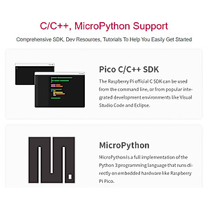 Built-in WiFi Raspberry Pi Pico W with Pre-Soldered Header, Support 2.4 GHZ Wi-Fi 4, Based on Official RP2040 Dual-core Processor,Dual-core Arm Cortex M0+ Processor