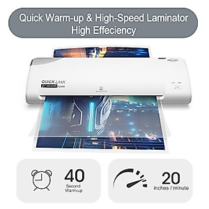 SINCHI 40-Second Warm-up, High Speed, 13-inch Laminating Machine for Business/Office/School/Home, Never Jam Thermal Laminator Machine with Laminating Sheets Starter Kit