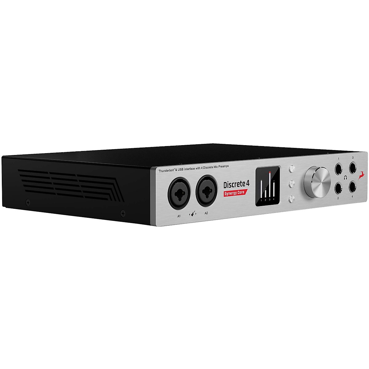 Antelope Audio Discrete 4 Synergy Core Desktop Audio Interface for Music Professionals - Thunderbolt & USB 4 Channel Microphone Preamp Recording, Streaming Studio Audio Interface w/37 FX Included