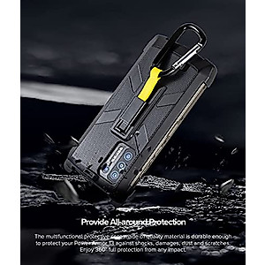 Ulefone Armor 13 Original TPU Black Case, Multifunctional Protective Case Armor 13 with Back Clip Carabine