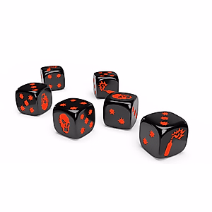CMON Zombicide 2nd Edition Special Black and White Dice | Strategy Board Game | Cooperative Game for Teens and Adults | Zombie Board Game | Ages 14+ | 1-6 Players | Avg. Playtime 1 Hour | Made by CMON