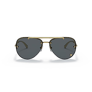 Versace VE2231-100287 Sunglasses GOLD w/DARK GREY 60mm