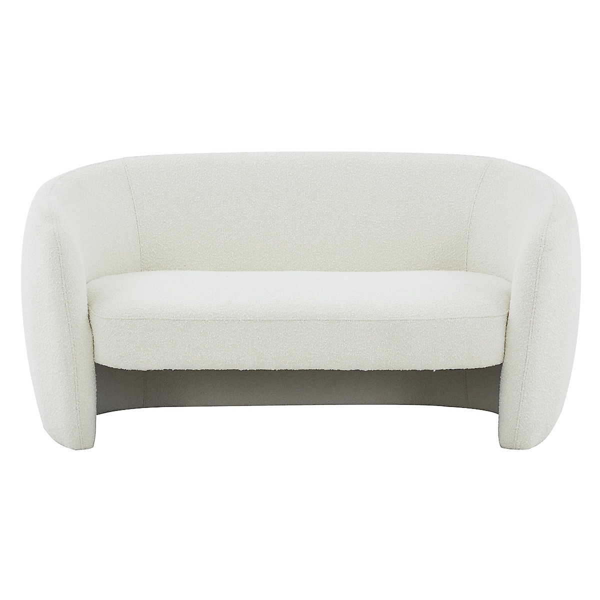 SAFAVIEH Couture Collection Zhao Ivory Boucle Curved Loveseat