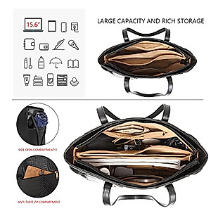 OUKUPA Shoulder Handbag for Women Crossbody Tote Bag Satchel Purse Top-handle Bag Ladies Business Work Purse 14”Laptop Bag