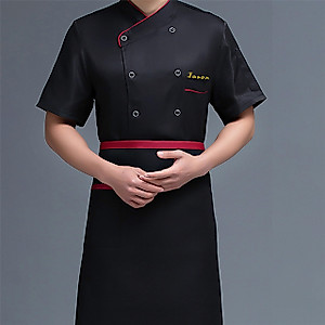 Personalized Chef Coat Short Sleeve/Long Sleeve Catering Shirt Custom Restaurant Work Uniform Food Service Chef Jacket