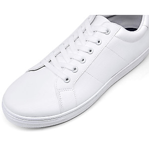 Jousen Men's Casual Shoes White Sneakers for Men Memory Foam White Shoes Soft Fashion Sneaker (AMY872 All White 8)