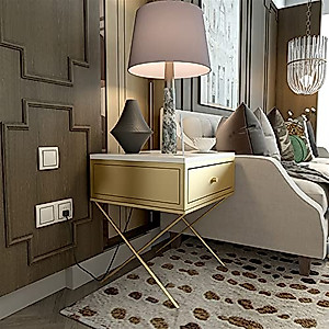 HIGOH Bedside Table Modern Bedside Cabinet Coffee End Bedside Cabinet Household Furniture Bedside Cabinet Cabinet Living Room (Color : 1)