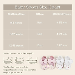 Meckior Infant Baby Girls Boys Handmade Princess Flats Toddler First Walkers Soft PU Leather Non-Slip Crib Wedding Dress Shoes