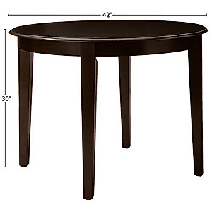 East West Furniture BOT-CAP-T Boston Round Modern Dining Table for Small Spaces, 42x42 Inch, Cappuccino