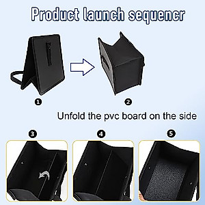 GKmow Pack-1 Hanging Car Trash Bag Can, 8.66" x 8.66" x 5.7" Premium Waterproof Litter Garbage Bag Organizer, Universal for Cars, Sedans, SUVs (Black)