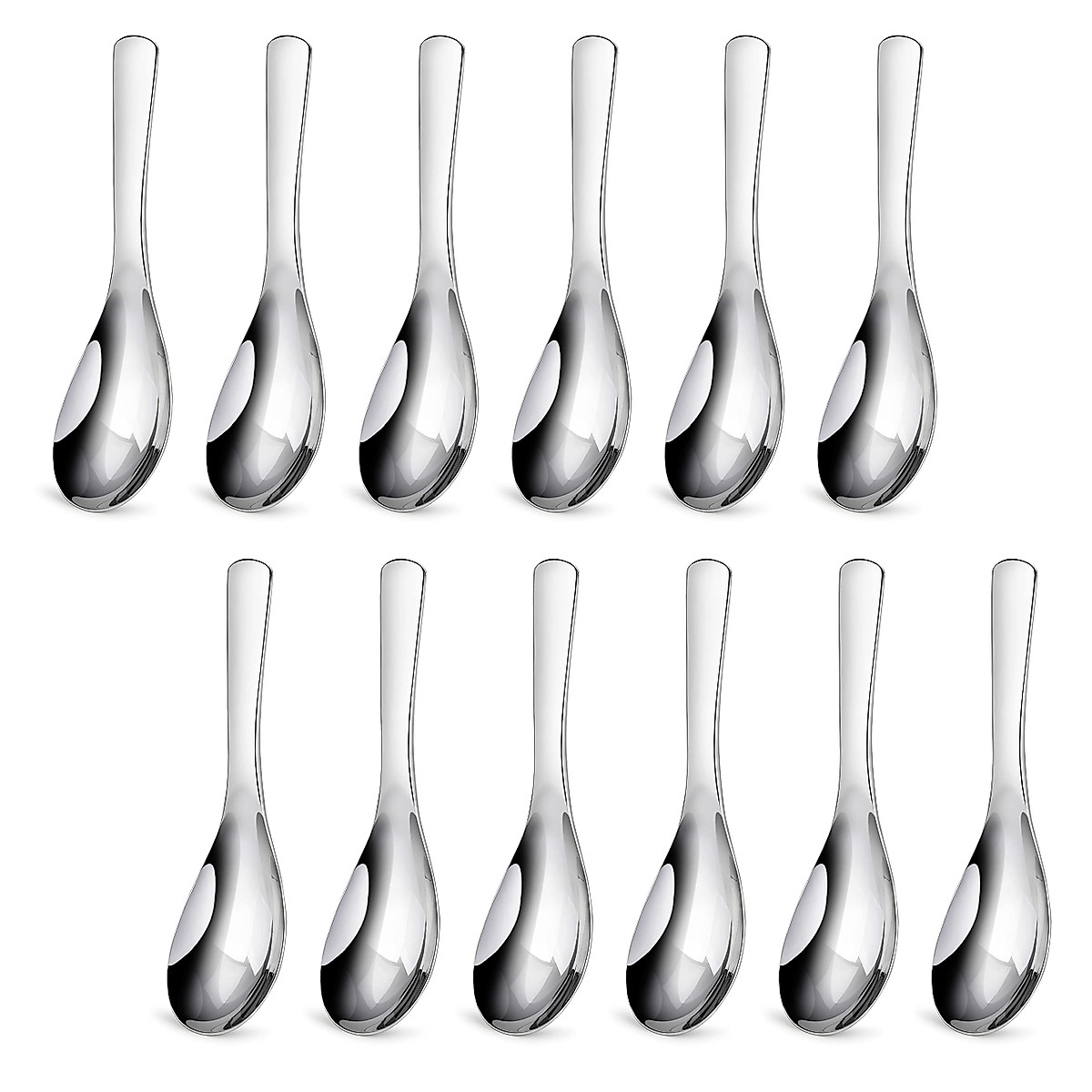 New Star Foodservice 1029062 Extra Heavy Duty Stainless Steel 18/10 Soup Spoons, Set of 12