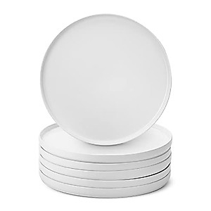 BTaT- White Dinner Plates, Set of 6, 10.6 inch, White Porcelain, White Plate Set, Plates, Dinner Plates, Plates Set, Restaurant Dishes, White Porcelain Dinner Plates, White Plates