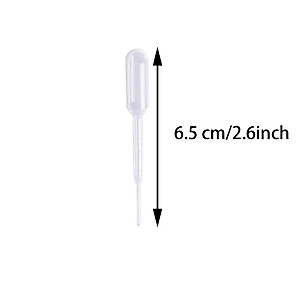 TAODAN 100PCS 0.2ml Capacity Disposable Graduated Pipettes Polyethylene Droppers Pipettes Suitable for Test Lab Chemistry Electronics Liquids
