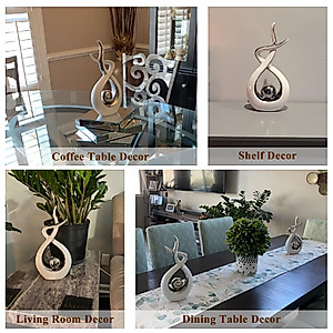 FJS Home Decor Modern Art Ceramic Statue Table House Decorations for Dining Room Living Room Office Centerpiece