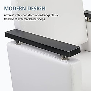 Mefeir Barber Chair Heavy Duty Hair Salon Chair for Hair Stylist White, Professional Hairdressing Styling Chair, Barbershop Spa Tattoo Esthetics Equipment