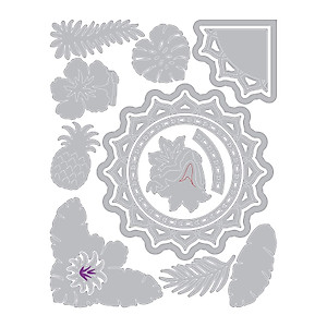 Sizzix Tropical Elements Dies, One Size, Multicolor