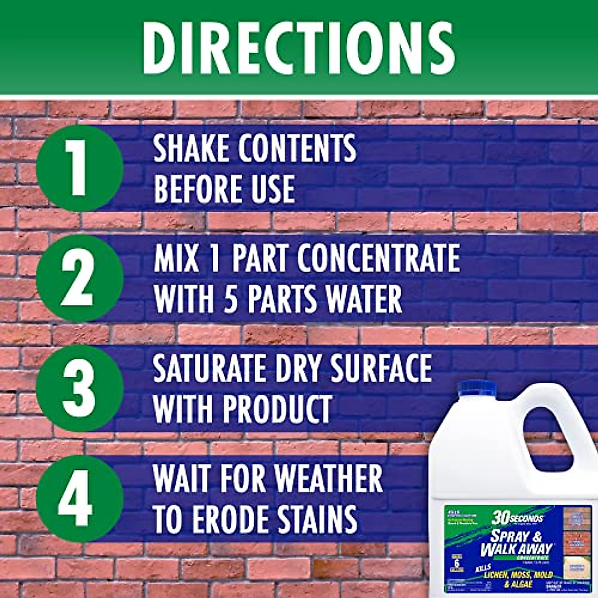 30 SECONDS Cleaners Spray & Walk Away, 1 Gallon - Concentrate (1GSAWA)