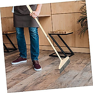 BCOATH Wooden Long Handle Broom Indoor Sweeping Broom Courtyard Broom Garbage Sweeping Broom Soft Broom Lawn Concrete Broom Outdoor Indoor Broom Dust Brooms Carpet Broom Rv Bristle Hair