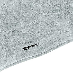 Amazon Basics Leather Gardening Gloves with Forearm Protection, Natural, L