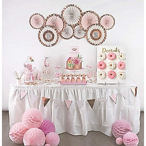 OWOYDOJ Donut Stand for Party, Donut Wall Holders for Table, Reusable Wood Doughnut Pegboard for Baby Showers, Bridal Shower, Birthday, Wedding, Holds 9 Doughnuts