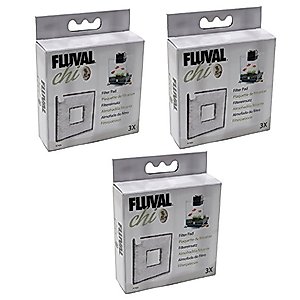 Fluval (3 Pack) Chi I/II Filter Pads, 3 Pads Each