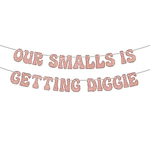 Our smalls is getting biggie banner, 1st Birthday Decorations，Notorious The Big One Biggie 1st Birthday Decor For Kids, Hip Hop Theme First Birthday Baby Shower Party Supplies Rose Gold Glitte.