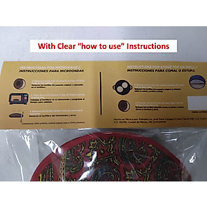 Tortilla Warmer Microwave Safe / Microwaveable Container Round 8in With Bandana-like desing, two layers, this container will keep your tortillas warm/ Mexican Tortillas Warmer