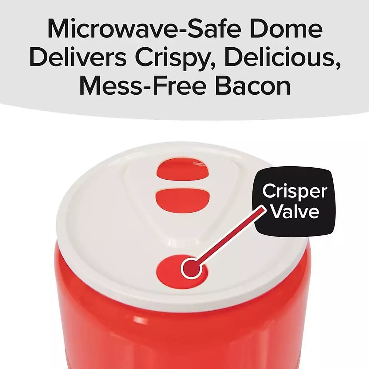 SPYKA Microwave Oven Bacon Cooker - As Seen On TV Easy To Use Bacon Can Cooker - Splatterproof & Mess-Free Design