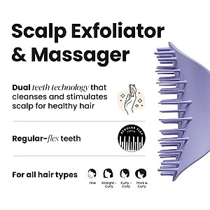 Tangle Teezer | The Scalp Exfoliator & Massager | Perfect for Hair Treatment & Scalp Detox | Lavender Lite Purple