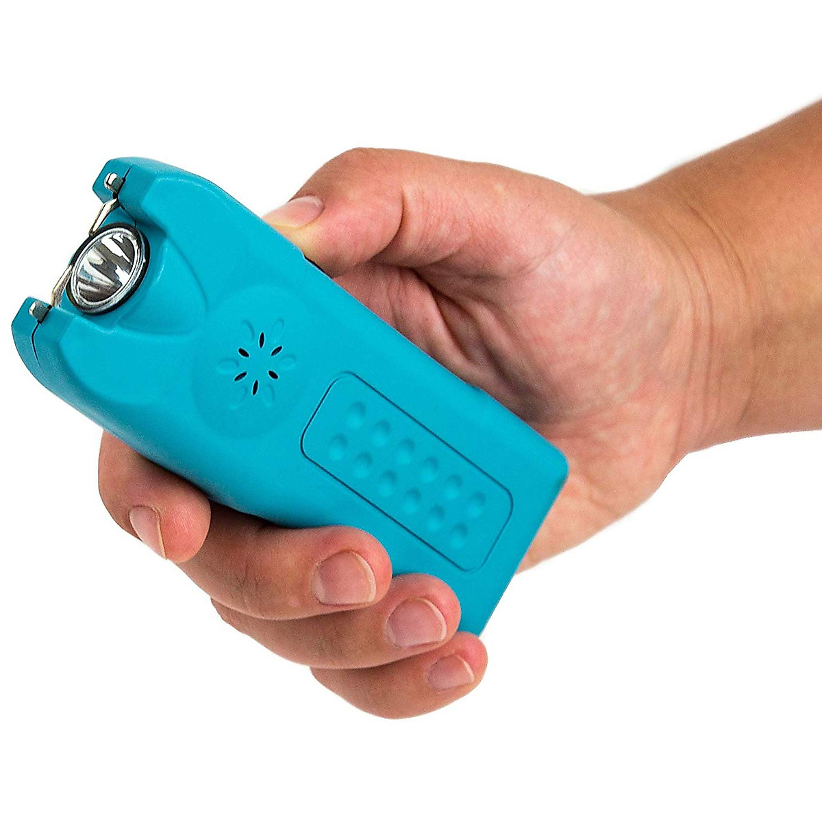 POLICE 628 Stun Gun with LED Flashlight and Siren Alarm, Blue