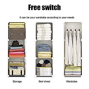 DWLOMHE DIY Plastic Storage Box Organizer, Storage Cabinet for The Bedroom, Office, House,16 Cubes