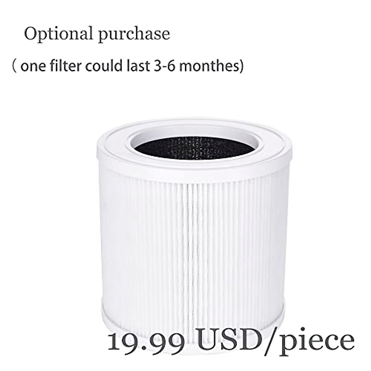 Air Purifier for Small Room HEPA Filter Cleaner:Bedroom Office, Desktop, Portable, Automatic detection of air quality, intelligent adjustment of filtration level Rechargeable Battery Powered