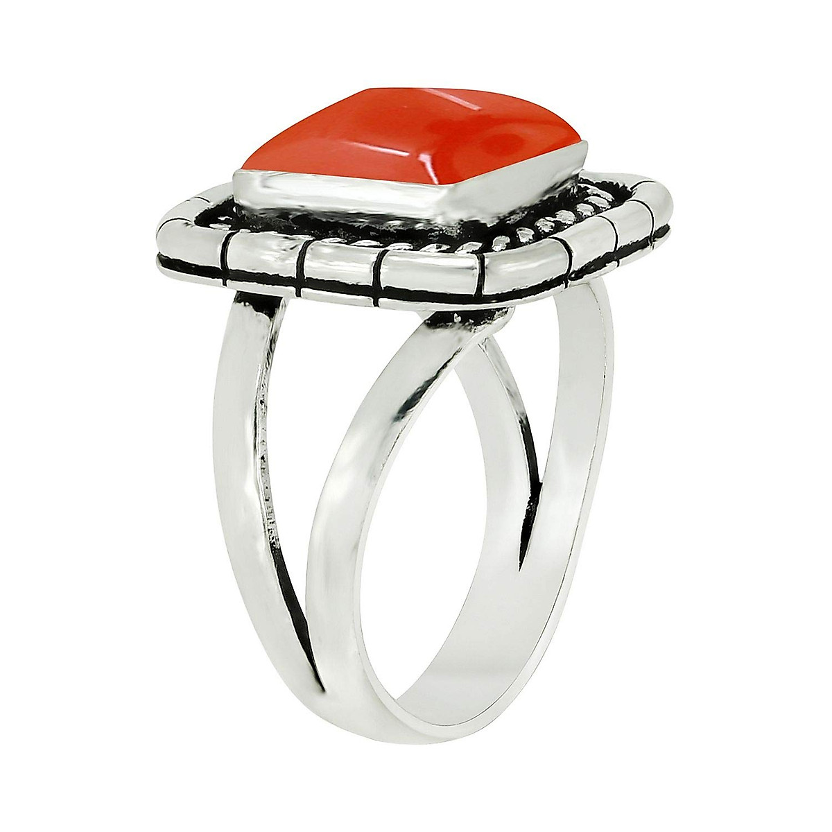 5, 85Cts Solitaire Natural Carnelian 925 Silver Plated Ring Size 10, 5 For Women, Handmade Orange Stone July Birthstone Ring Jewelry Gift For Women Mom Wife