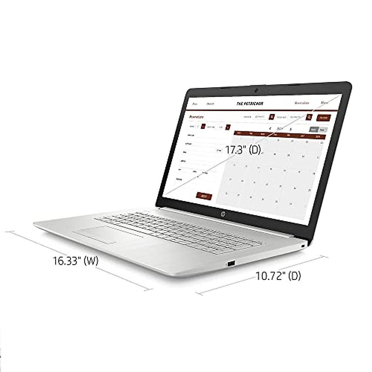 2022 HP 17.3" FHD Laptop Computer, 11th Gen Intel Core i3-1115G4 Processor, 8GB DDR4 RAM, 256GB PCIe SSD, Intel UHD Graphics, HD Camera, HDMI, Bluetooth, Windows 11, Silver, 32GB SnowBell USB Card