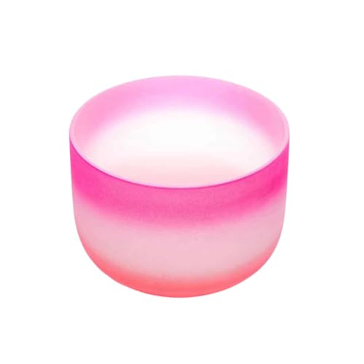 KVKA 10 Inch F Note Heart Chakra Rainbow Quartz Frosted Crystal Singing Bowl with Carrying Case for Sound Healing Yoga Bath