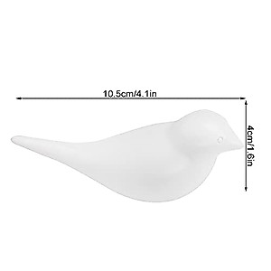 Jerliflyer Wall Bird Hook, Resin Bird Coat Hook Advanced Creative Wall Hanging Bird Decorative Art Hat Towel Bag Coat Hanger Family, Living Room, Bedroom, Shop Gift(White)